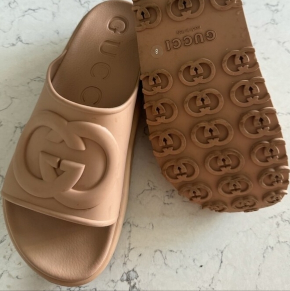 Gucci | Shoes | Womens Gucci Miami Platform Slides | Poshmark